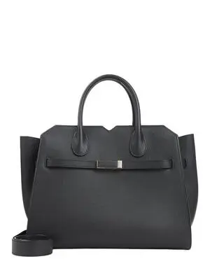 VALEXTRA Milano Media Shoulder Bag - Black