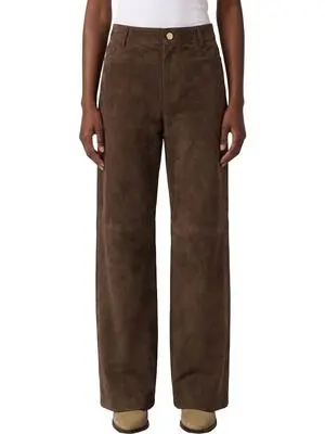 Max Mara Lamb Leather Trousers - Brown