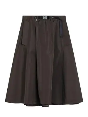 Prada Technical Canvas Wide Skirt - Green
