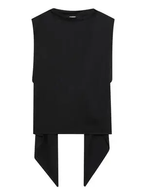 Jacquemus Moisson Draped Tank Top - Black