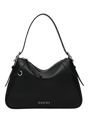 Gucci Gg Emblem Medium Shoulder Bag - Black