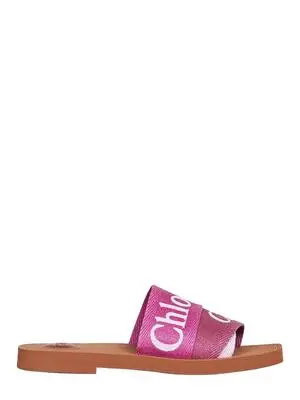 Chloé CHLOE Pinky Violet Woody Flat Sandals Multicolor