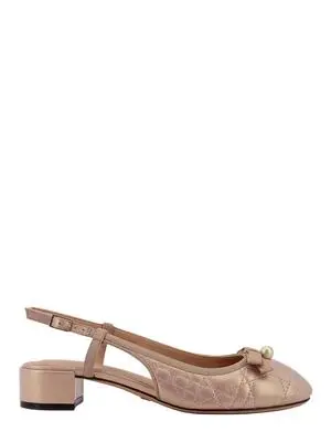Dior Ballet Pumps With Bow Detailing And Cd Pearl - Multicolor
