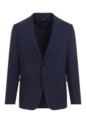 Zegna Oasi Navy Linen Jacket - Blue