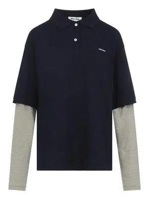 Miu Miu Cotton Polo Shirt - Blue