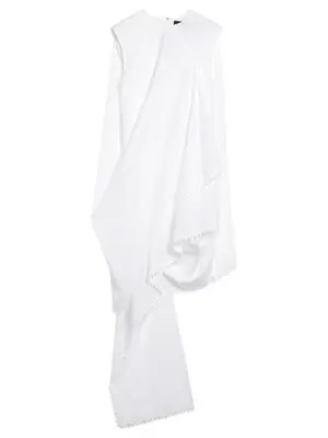 Jacquemus Asymmetric Paneled Cotton Dress - White