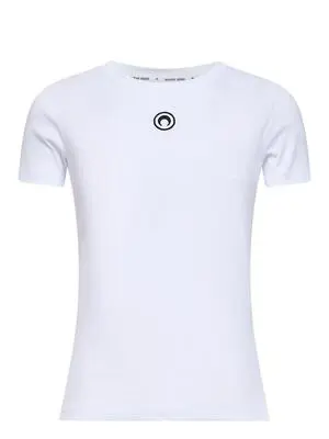 MARINE SERRE Ribbed Jersey Moon Logo T-shirt - Multicolor