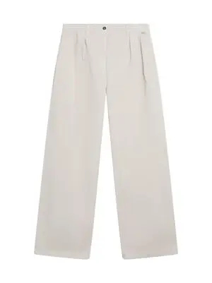 Prada Cotton Gabardine Trousers - Cream