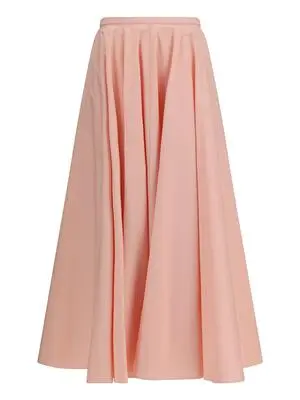 Givenchy Long Circular Cotton Poplin Skirt - Pink