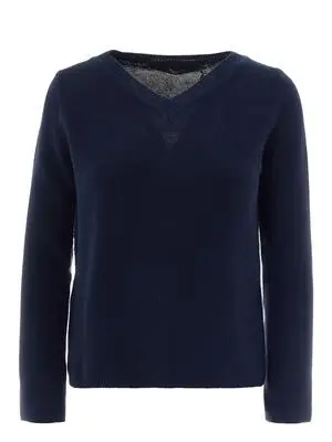 Max Mara V-neck Cotton Sweater - Blue