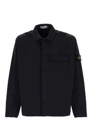 Stone Island Stone Island Men Cotton Overshirt Blue