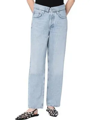 AGOLDE Echo Jeans In Light Regenerated Cotton Denim - Blue