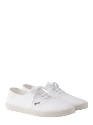 Prada Leather Lace-up Sneakers - White