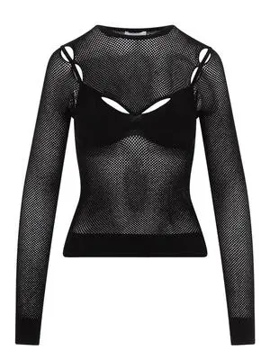 Off-White Mesh Arrow Bralette Top - Black