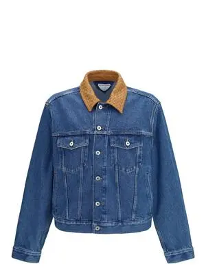 Bottega Veneta Intreccio Denim Jacket - Blue
