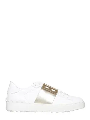 Valentino Garavani White Calfskin Open Sneakers - Multicolor