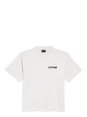 Balenciaga Medium Fit Jersey T-shirt - White