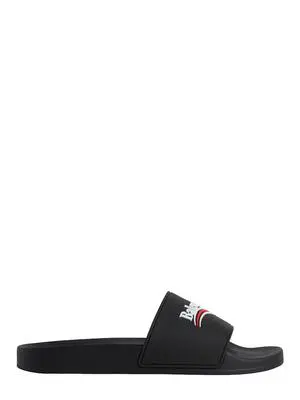 Balenciaga Pool Slide Sandals - Black