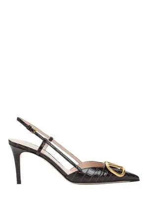 VALENTINO VALENTINO GARAVANI Slingback Pumps With V-Logo Detail