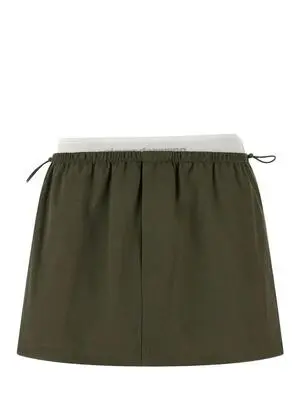 Alexander Wang Logo Mini Skirt - Green