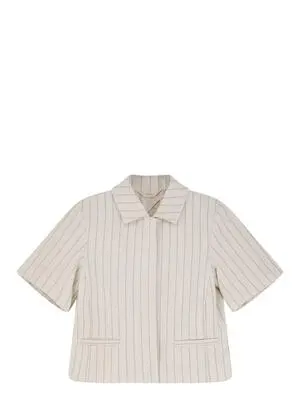 Max Mara Cotton Pinstripe Blazer - Multicolor