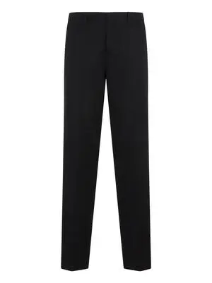 LANVIN Wool Cigarette Leg Trousers - Black