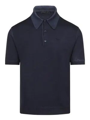 Prada Cashmere Polo - Blue