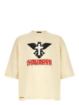 WILLY CHAVARRIA Aguila Buffalo' T-shirt - Cream