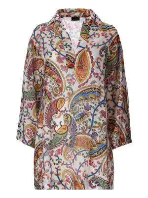 Etro Mini Dress With Paisley Print - Multicolor