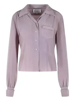 MAISON MARGIELA MAISON MARGIELA Long Sleeve Silk Shirt Multicolor