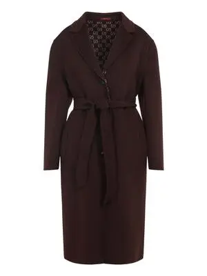 Gucci Double-face Gg Wool Coat - Brown