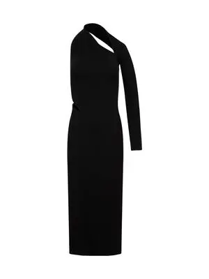 Versace One-shoulder Cocktail Dress - Black