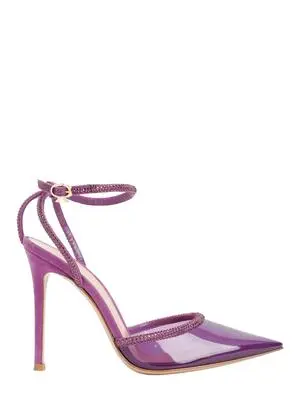 GIANVITO ROSSI Freesia Suede And Plexiglass Sandals - Multicolor