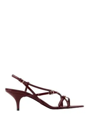 Miu Miu Crimson Heeled Sandal - Multicolor
