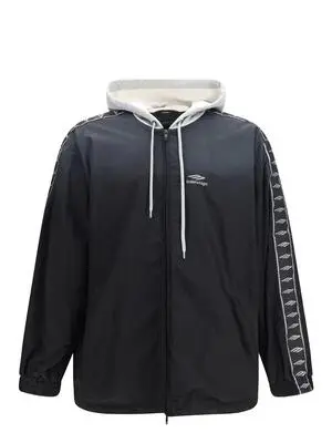Balenciaga Oversized Sporty Jacket With Logo Detail - Black