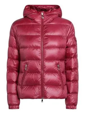 Moncler Hooded Short Padded Jacket - Red