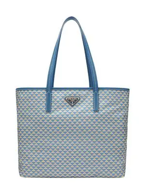 Prada Re-nylon Printed Shopper Bag - Blue