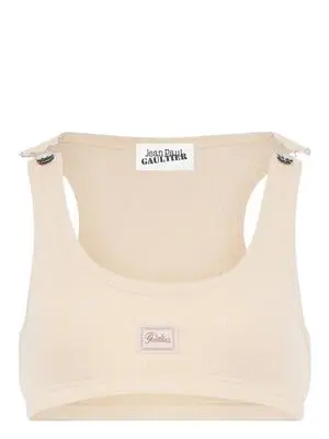 JEAN PAUL GAULTIER Jean Paul Gaultier Ribbed Knit Logo Tank Top