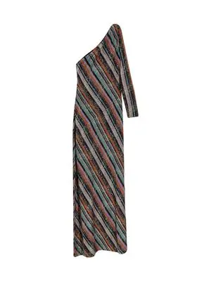 Missoni Viscose Blend Long Dress With Chevron Pattern - Multicolor