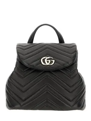 Gucci GUCCI Quilted Leather Backpack With Double G Logo Multicolor