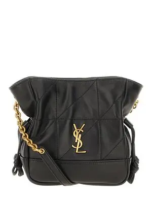Saint Laurent Quilted Leather Bucket Bag With Chain Strap - Multicolor