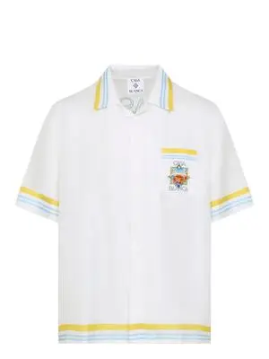 Casablanca Flower Court Icon Shirt - White