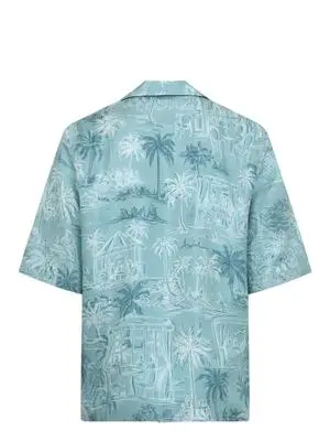 Amiri Chateau Sketch Bowling Shirt - Blue