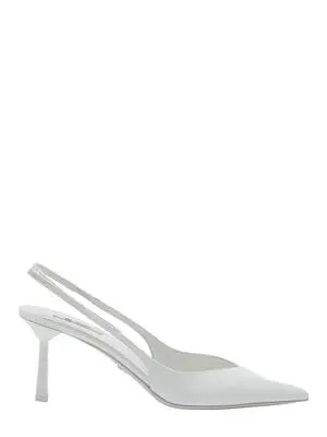Prada Prada Patent Leather Slingback Pumps White