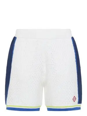 Casablanca Cotton Crochet Shorts - White