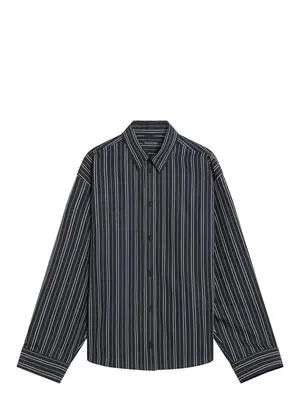 Balenciaga Striped Cotton Shirt - Blue