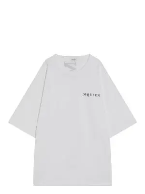 Alexander McQueen Oversized T-shirt With Logo - White