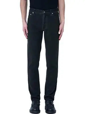 Burberry Logo Patch Straight Leg Jeans - Black