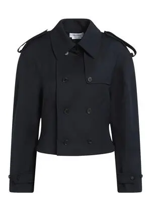 Alexander McQueen Navy Double-breasted Wool Jacket - Blue