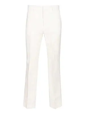 Ami Straight Fit Gabardine Trousers - White